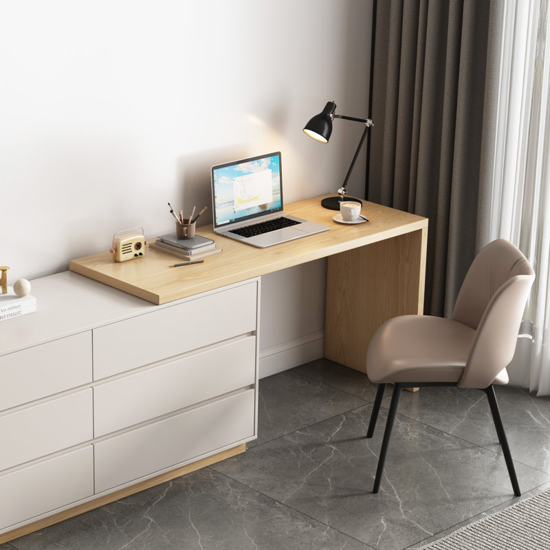 Jahcari Reversible Industrial Wood Executive Workstation Corner Home Office Table